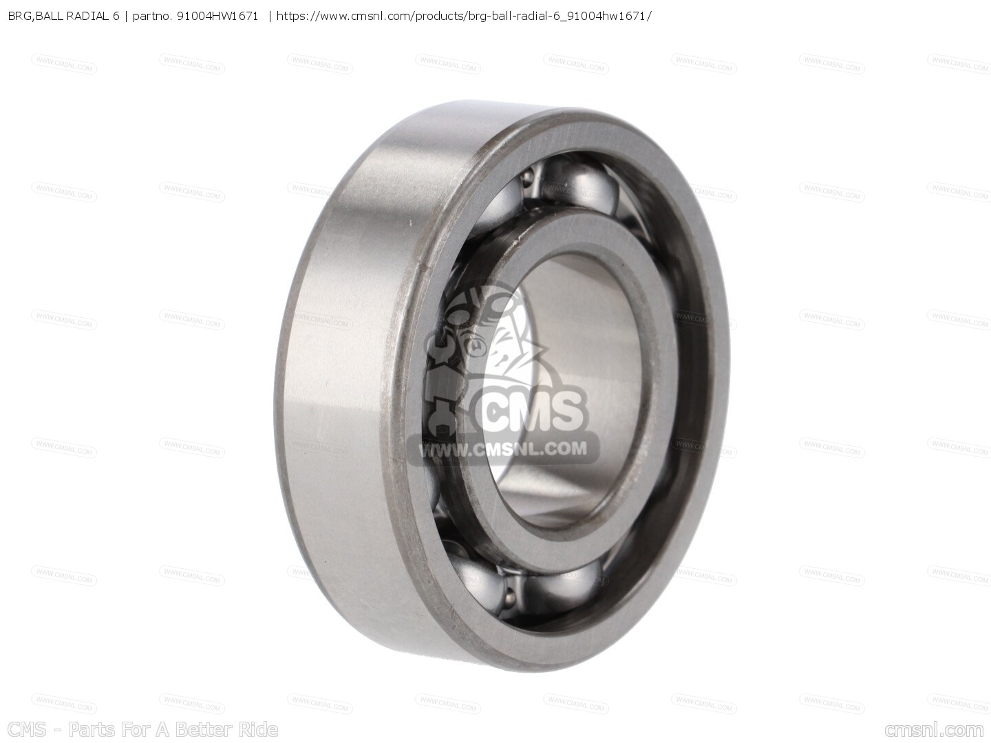 91004HW1671: Brg,ball Radial 6 Honda - buy the 91004-HW1-671 at CMSNL