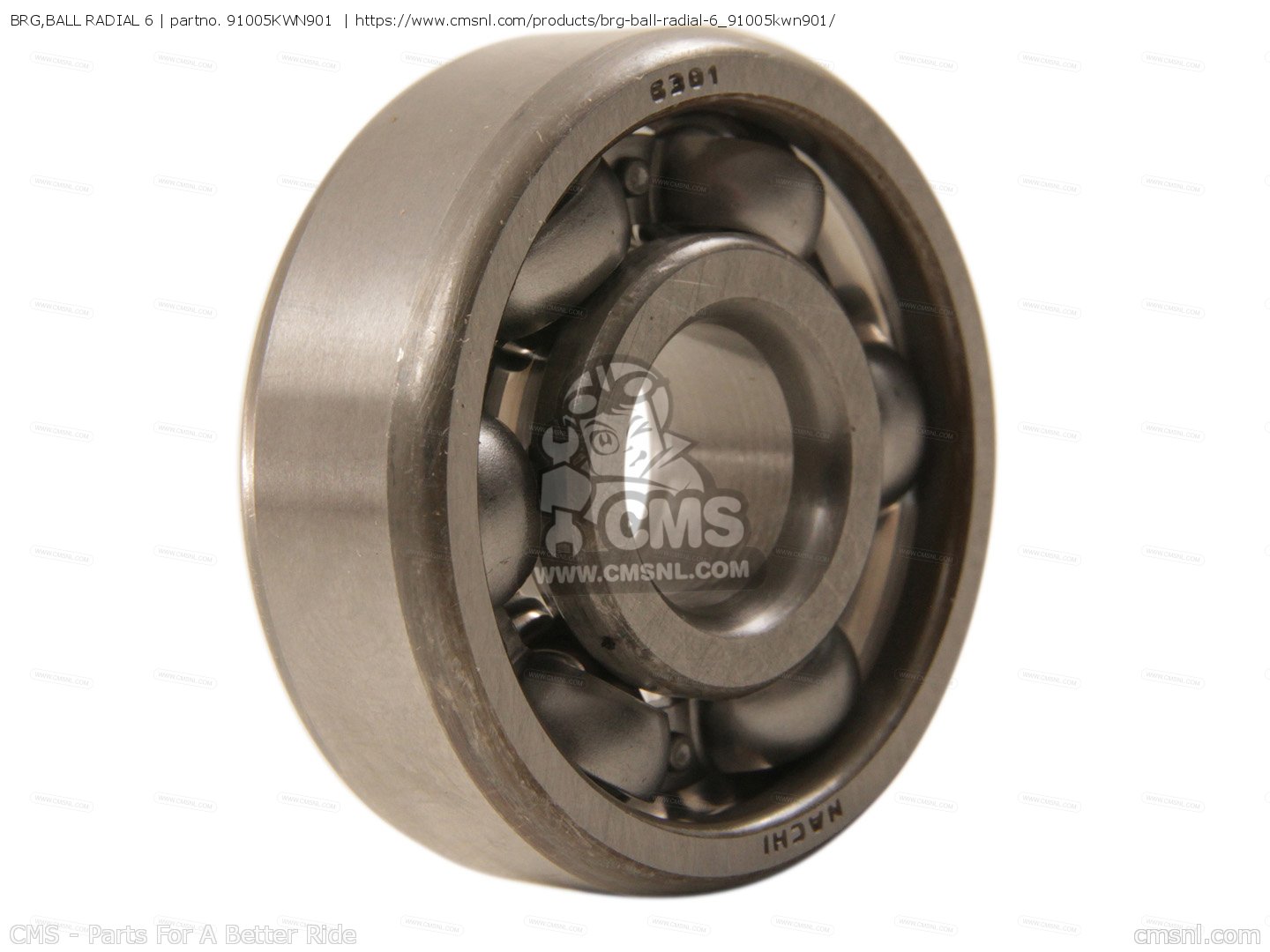 91005KWN901: Brg,ball Radial 6 Honda - buy the 91005-KWN-901 at CMSNL