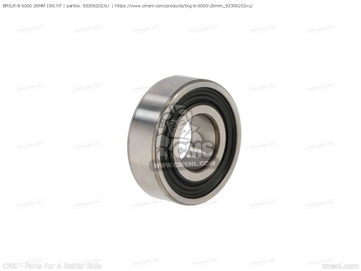 93306202XU: Brg,r-b 6000 26mm 19g Nt Yamaha - buy the 93306-202XU-00 at ...