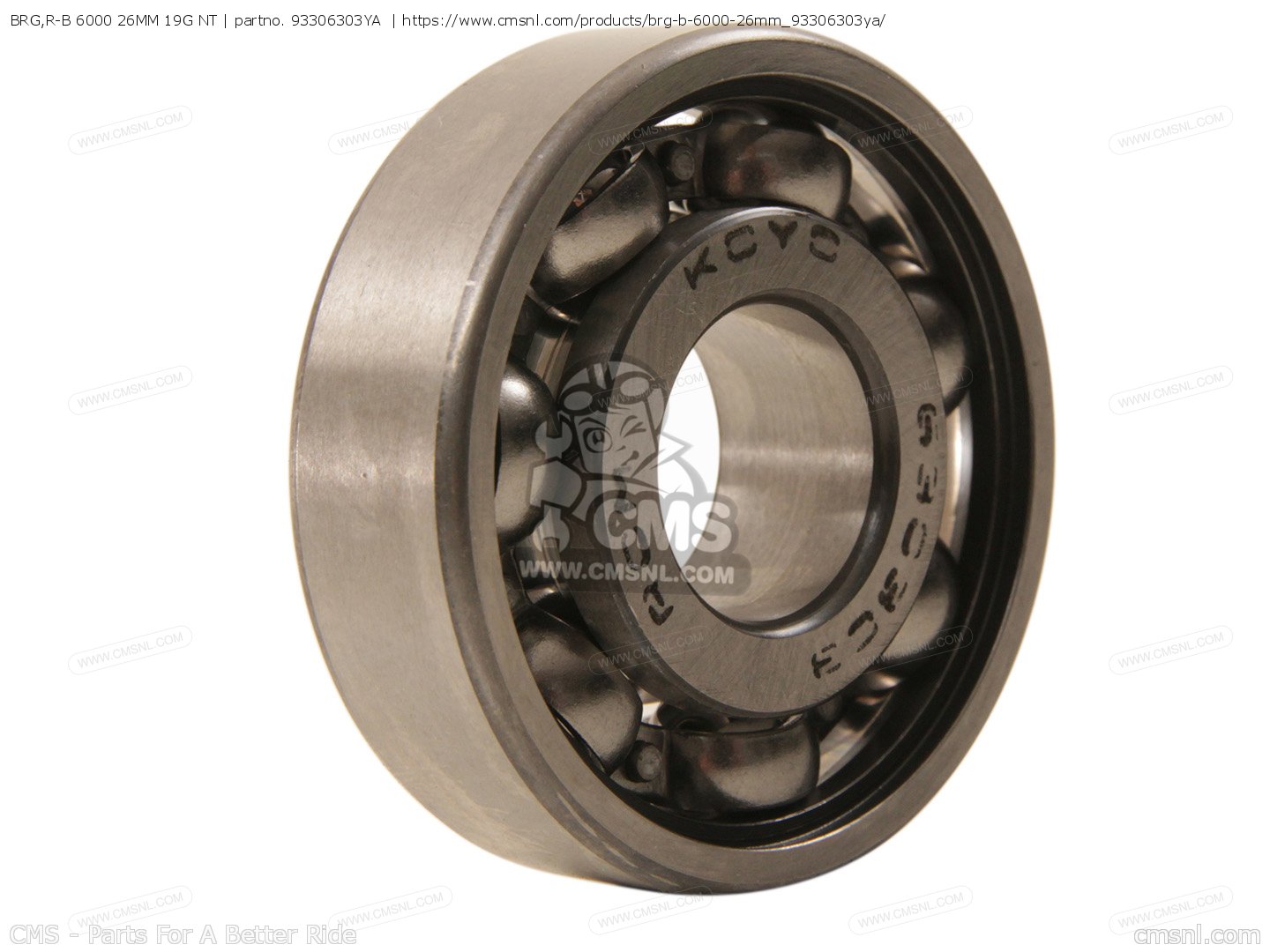 93306303YA: BRG,R-B 6000 26MM 19G NT Yamaha - buy the 93306-303YA-00 at ...