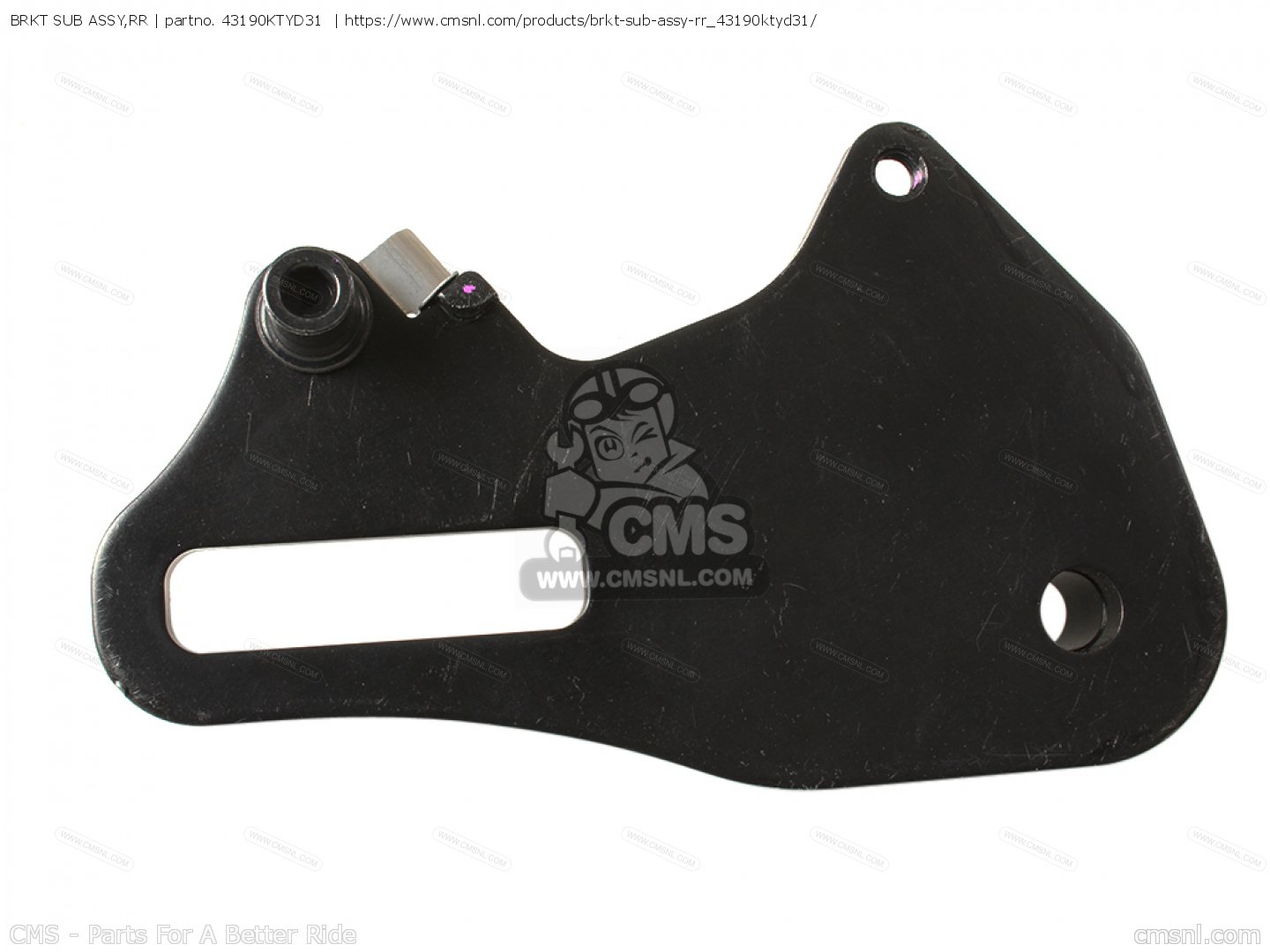 43190KTYD31: BRKT SUB ASSY,RR Honda - buy the 43190-KTY-D31 at CMSNL