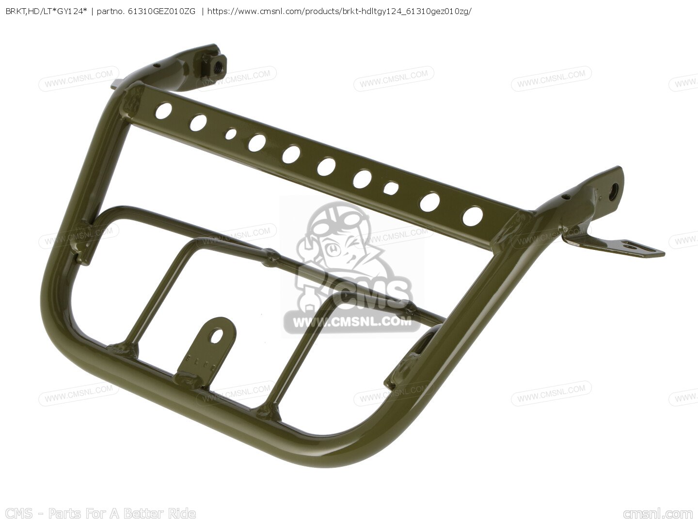 61310GEZ010ZG: BRKT,HD/LT*GY124* Honda - buy the 61310-GEZ-010ZG at CMSNL