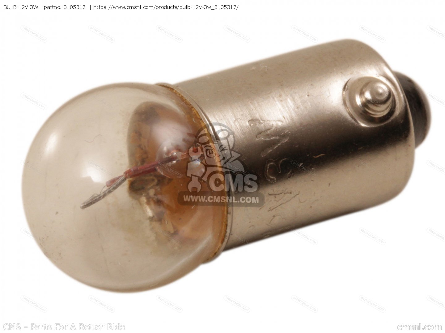 3105317: BULB 12V 3W Kawasaki - buy the 31053-17 at CMSNL