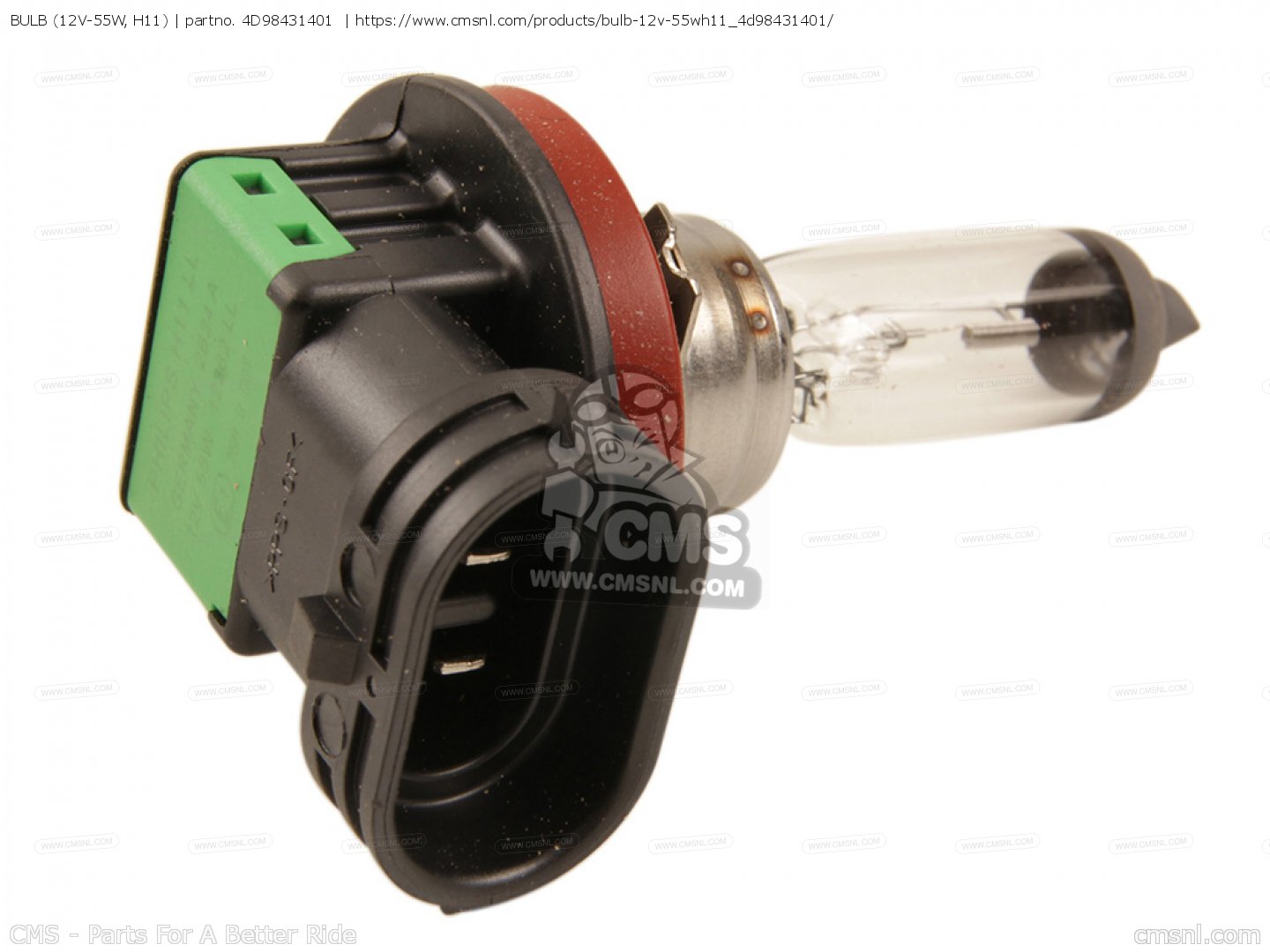 4D98431401: Bulb (12v-55w, H11) Yamaha - buy the 4D9-84314-01-00 at CMSNL