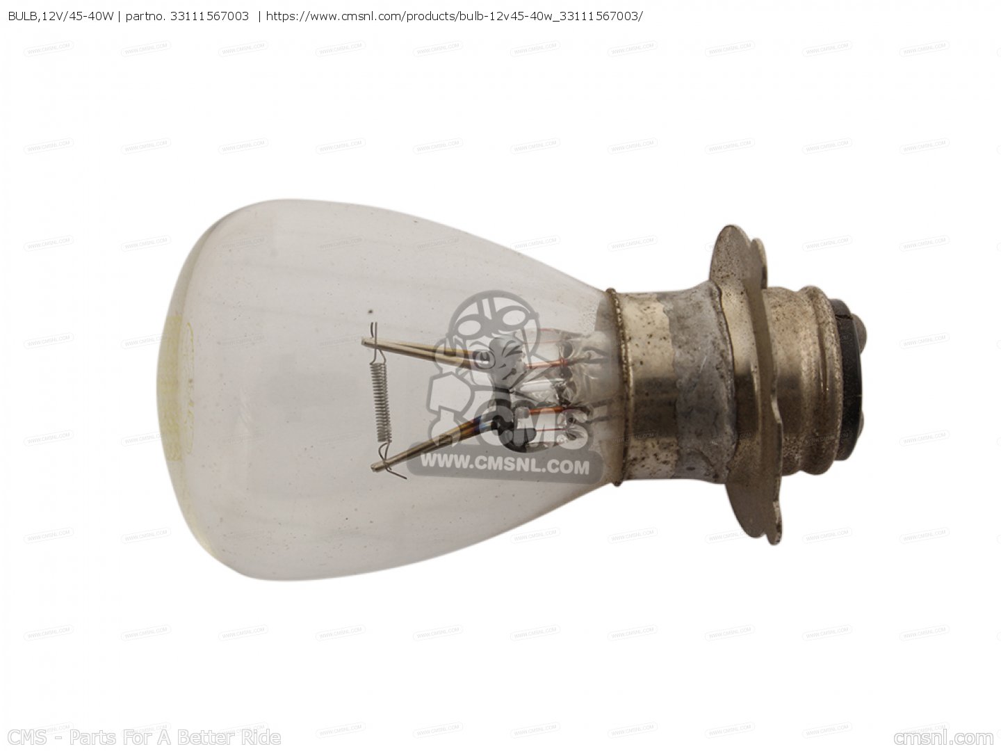 33111567003: Bulb,12v/45-40w Honda - buy the 33111-567-003 at CMSNL