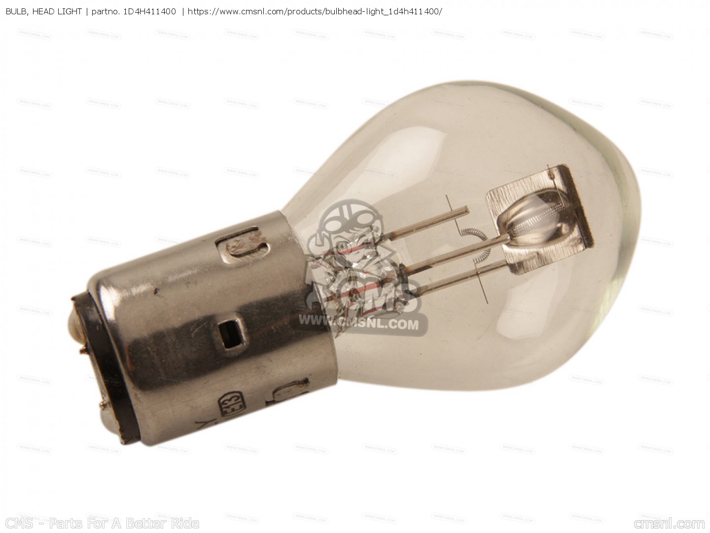 1D4H411400: BULB, HEAD LIGHT Yamaha - buy the 1D4-H4114-00-00 at CMSNL