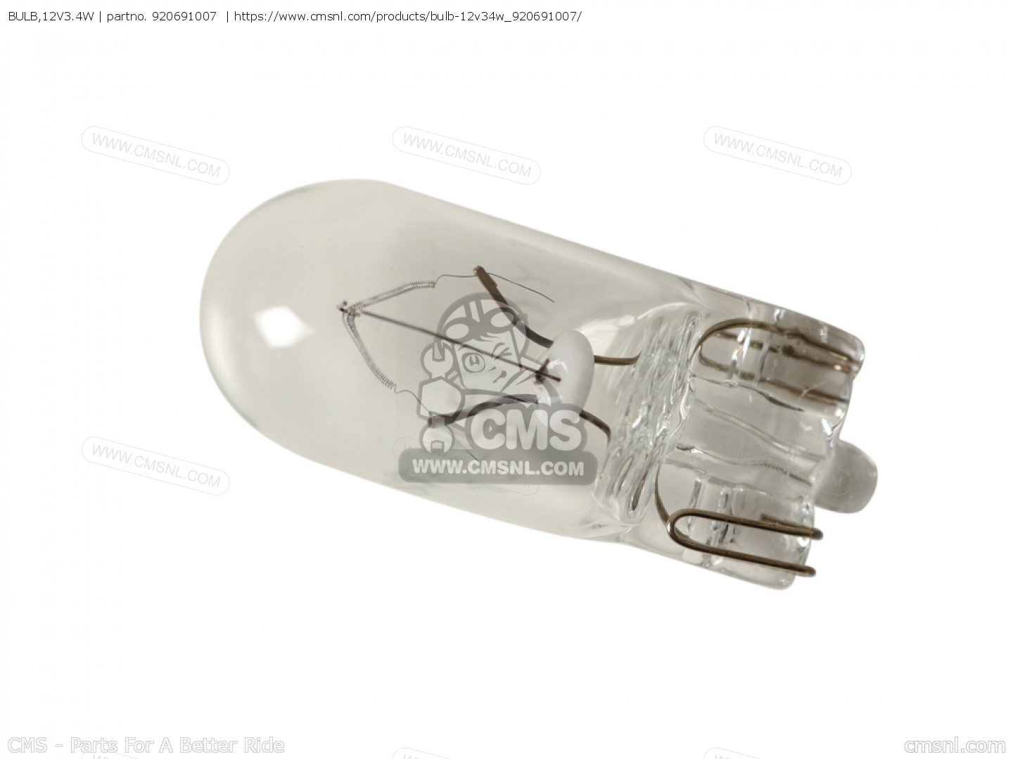 BULB,12V3.4W for Kawasaki - order at CMSNL