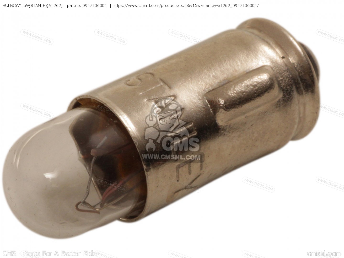 BULB(6V1.5W,STANLEY,A1262) for FZ50 1981 (X) (E01 E02 E06 E09 E10 E16 ...