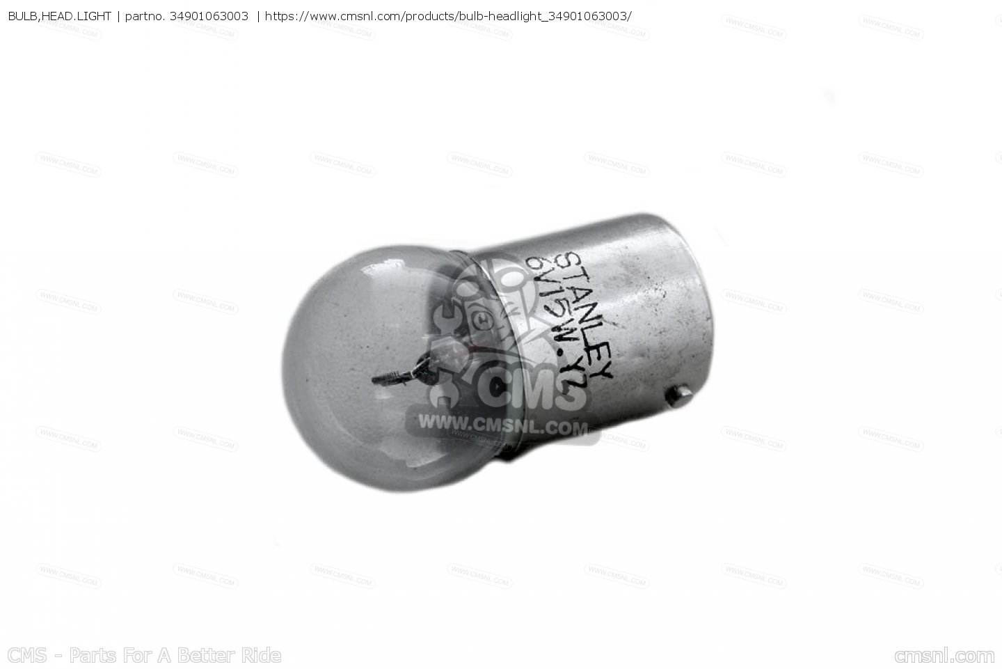 34901063003: BULB,HEAD.LIGHT Honda - buy the 34901-063-003 at CMSNL