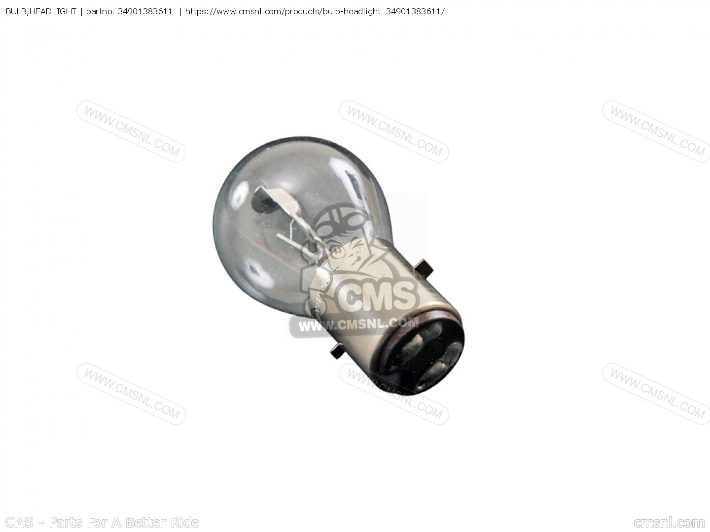 34901383611: BULB,HEADLIGHT Honda - buy the 34901-383-611 at CMSNL