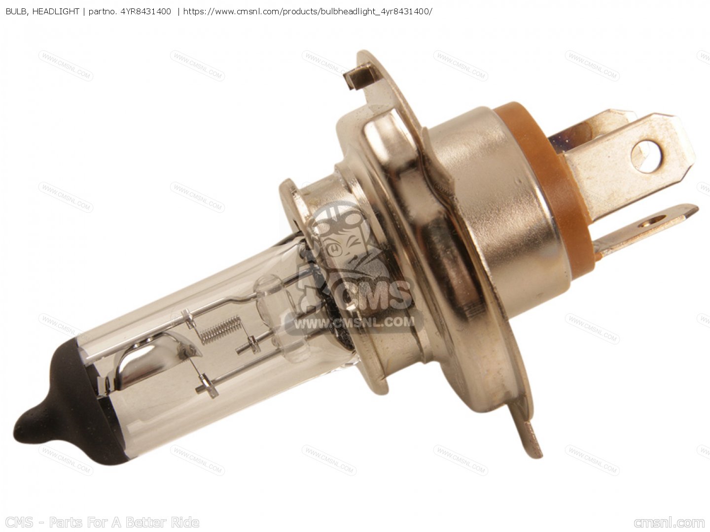 4YR8431400: Bulb, Headlight Yamaha - buy the 4YR-84314-00-00 at CMSNL