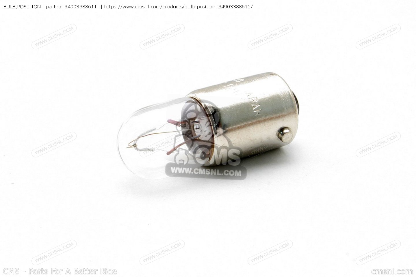 34903388611: BULB,POSITION 12V 4W Honda - buy the 34903-388-611 at CMSNL