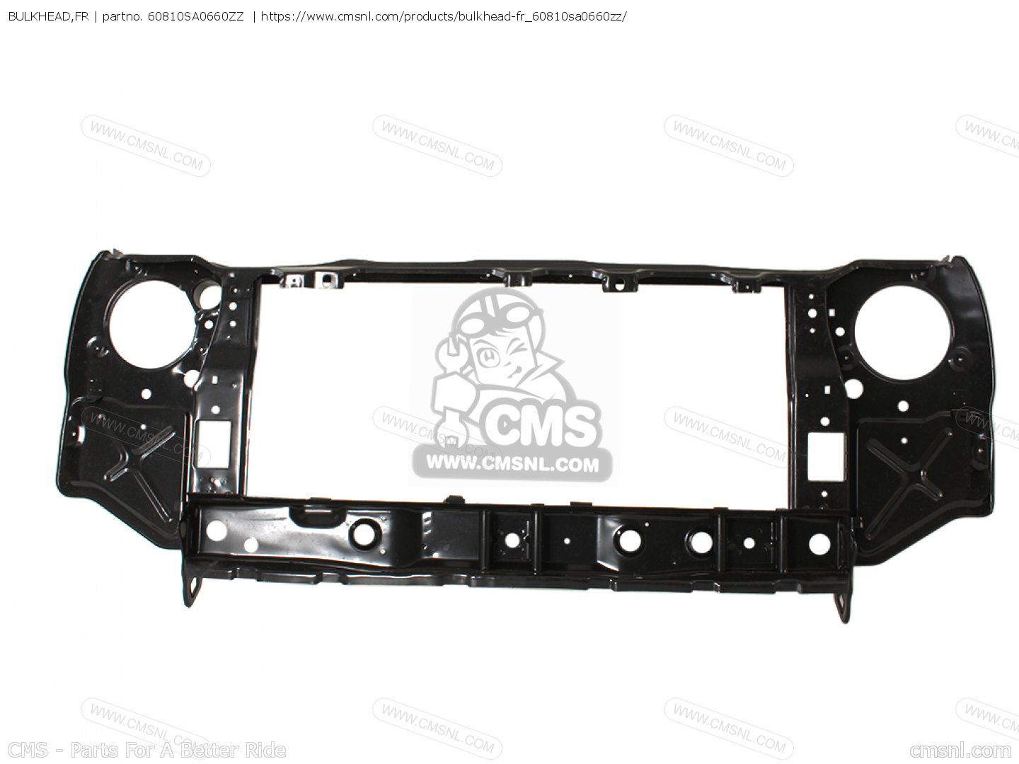 60810SA0660ZZ: BULKHEAD,FR Honda - buy the 60810-SA0-660ZZ at CMSNL