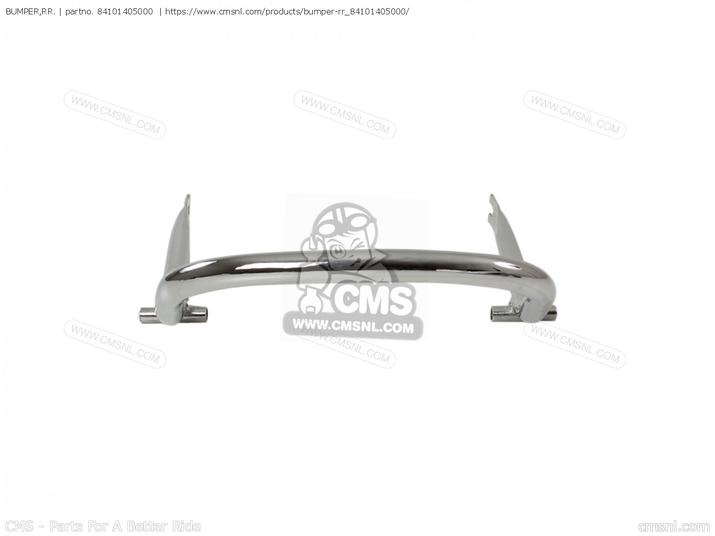84101405000: BUMPER,RR. Honda - buy the 84101-405-000 at CMSNL