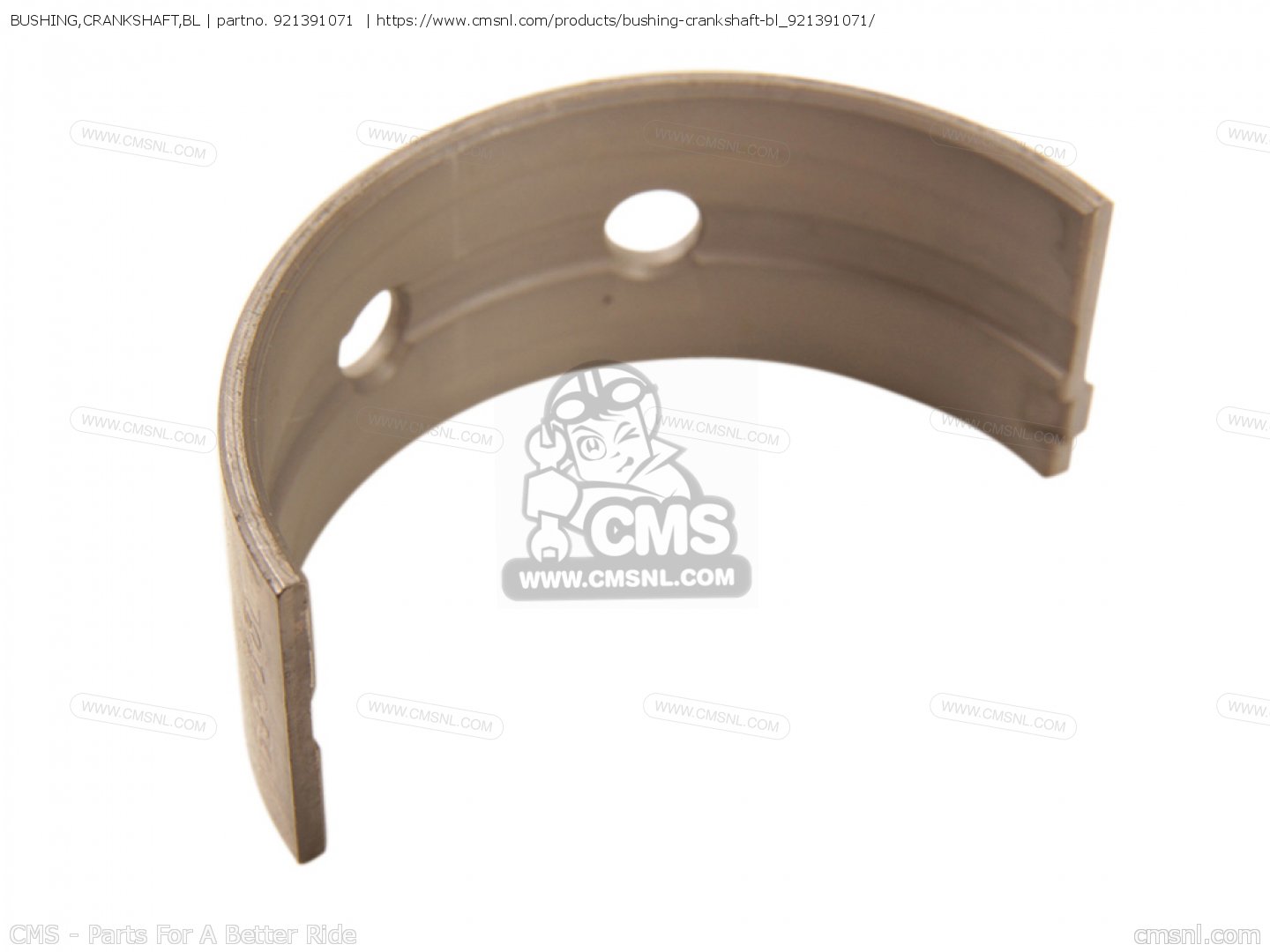 921391071: BUSHING,CRANKSHAFT,BL Kawasaki - buy the 92139-1071 at CMSNL