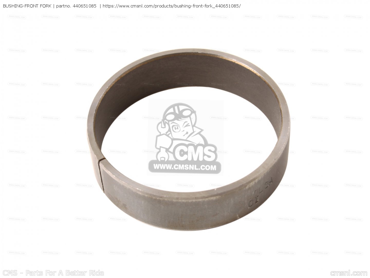 440651085: BUSHING-FRONT FORK Kawasaki - buy the 44065-1085 at CMSNL