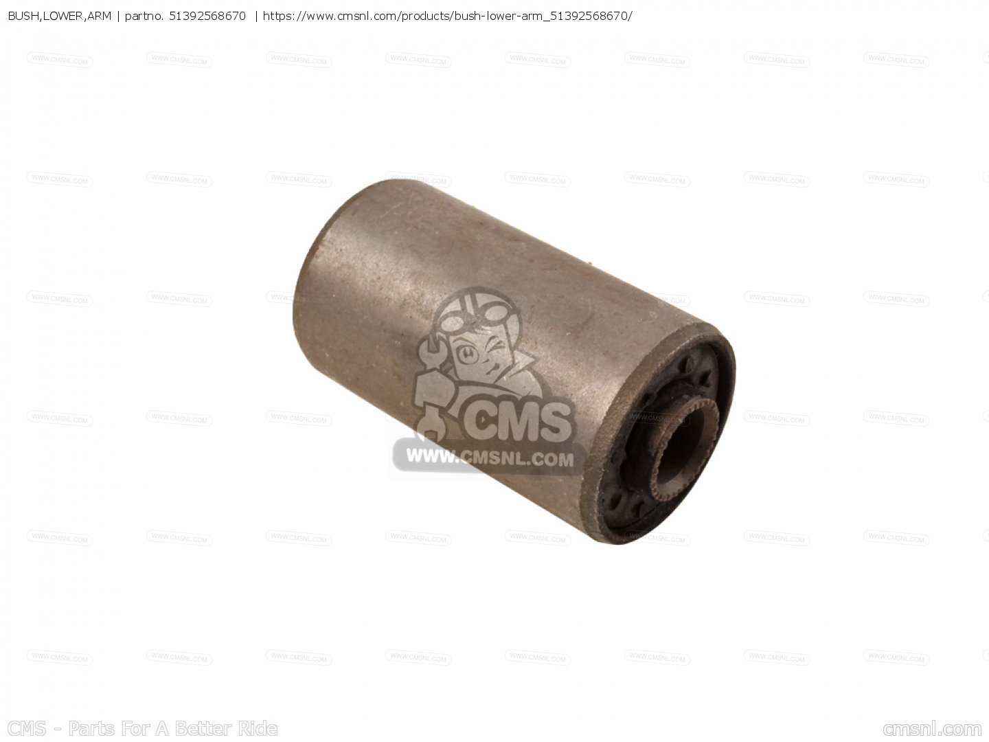 51392568670: BUSH,LOWER,ARM Honda - buy the 51392-568-670 at CMSNL