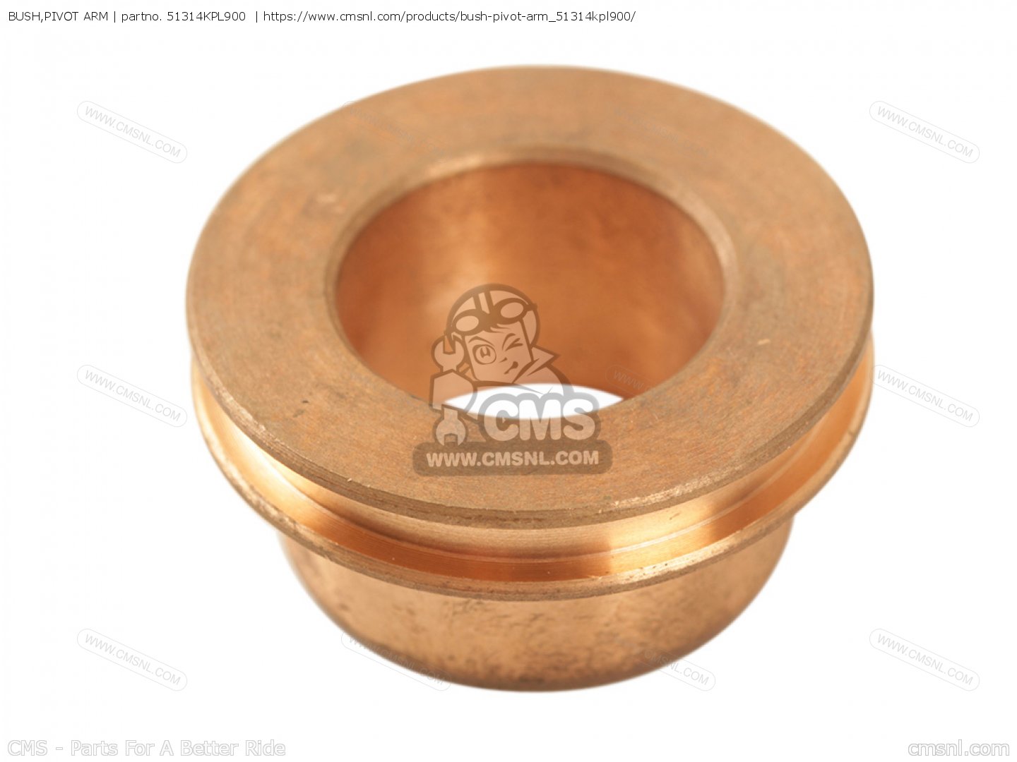 51314KPL900: BUSH,PIVOT ARM Honda - buy the 51314-KPL-900 at CMSNL