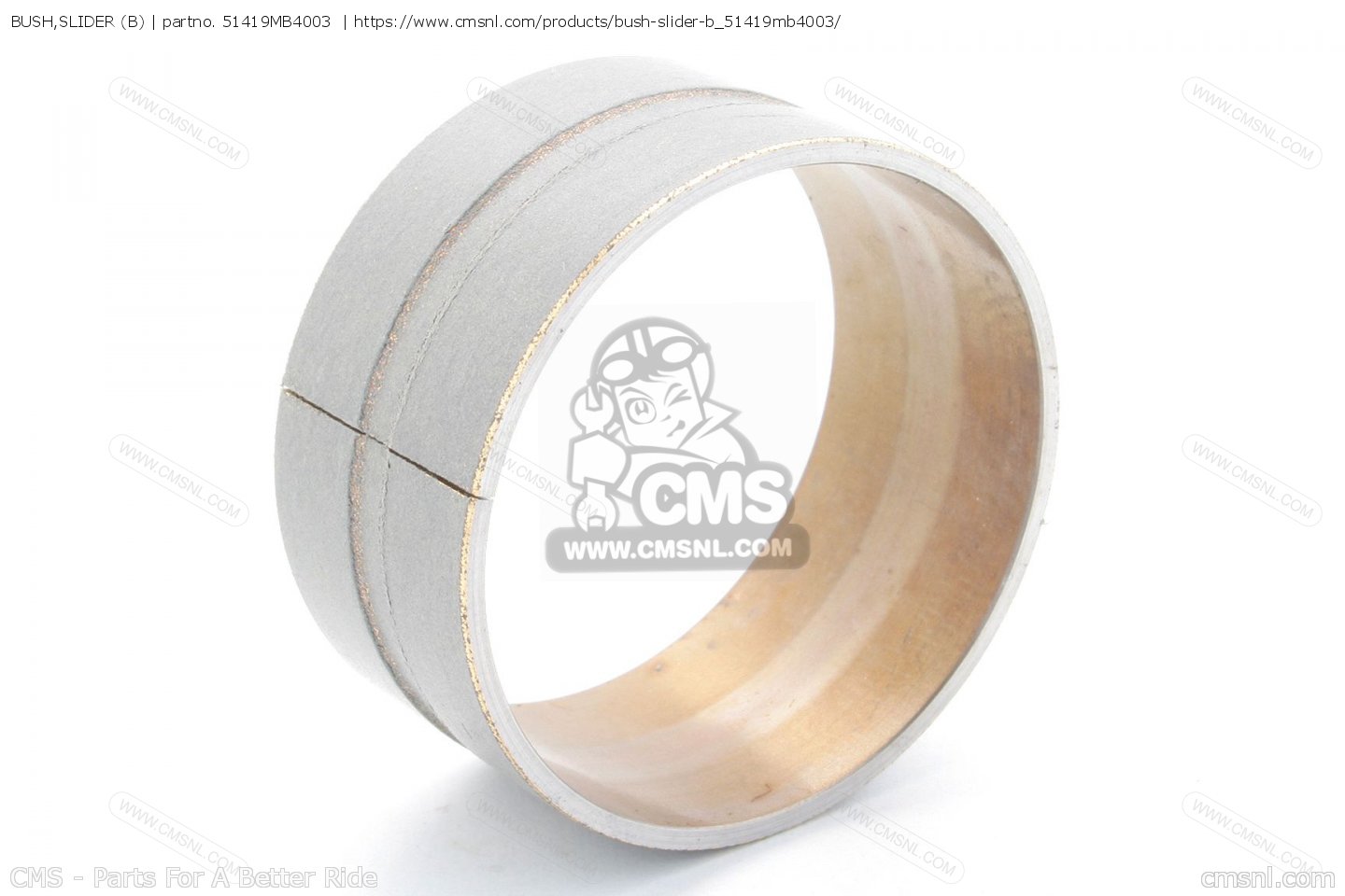 51419MB4003: BUSH,SLIDER (B) Honda - buy the 51419-MB4-003 at CMSNL