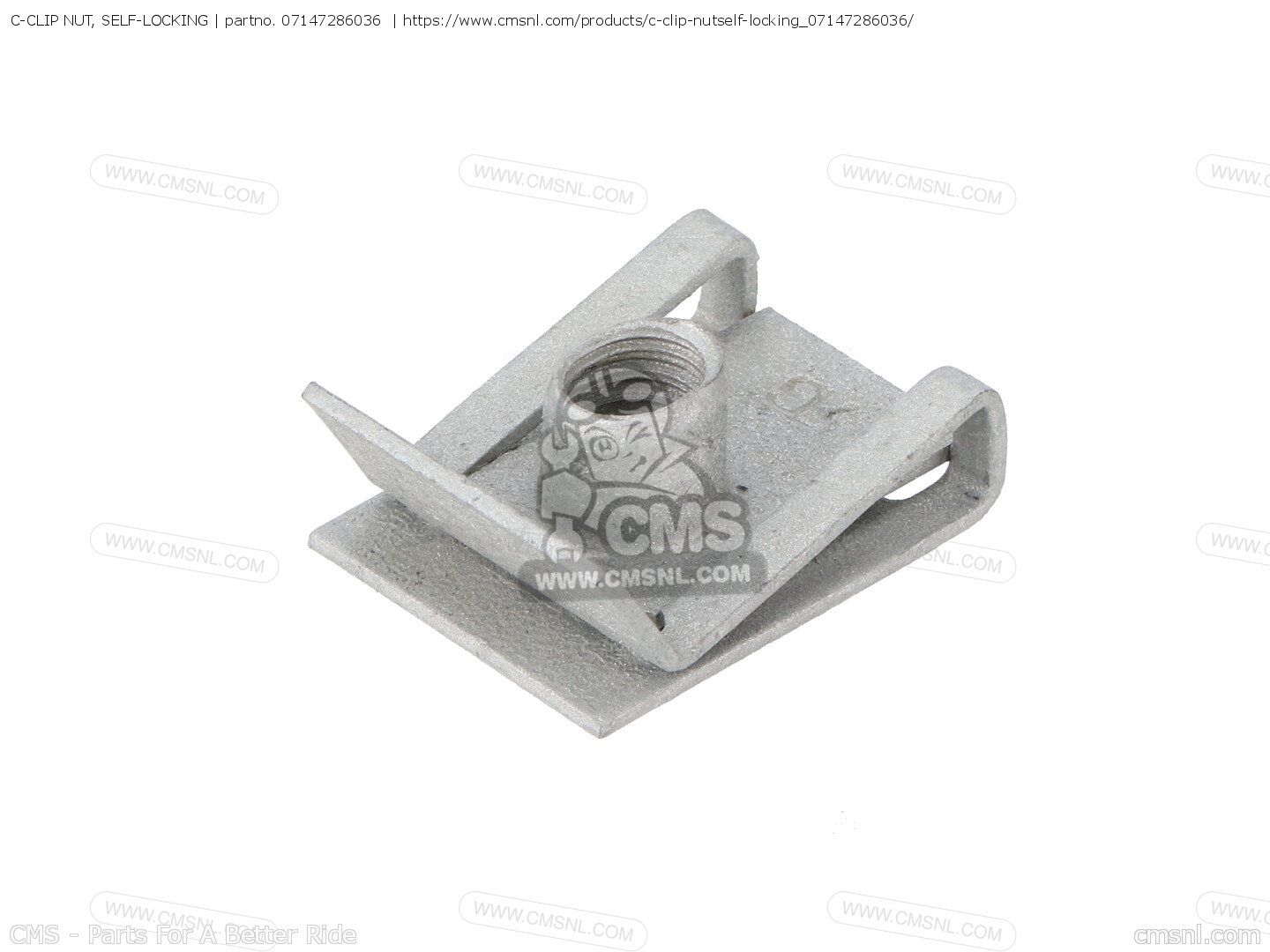 07147286036: C-clip Nut, Self-locking Bmw - buy the 07 14 7 286 036 at ...