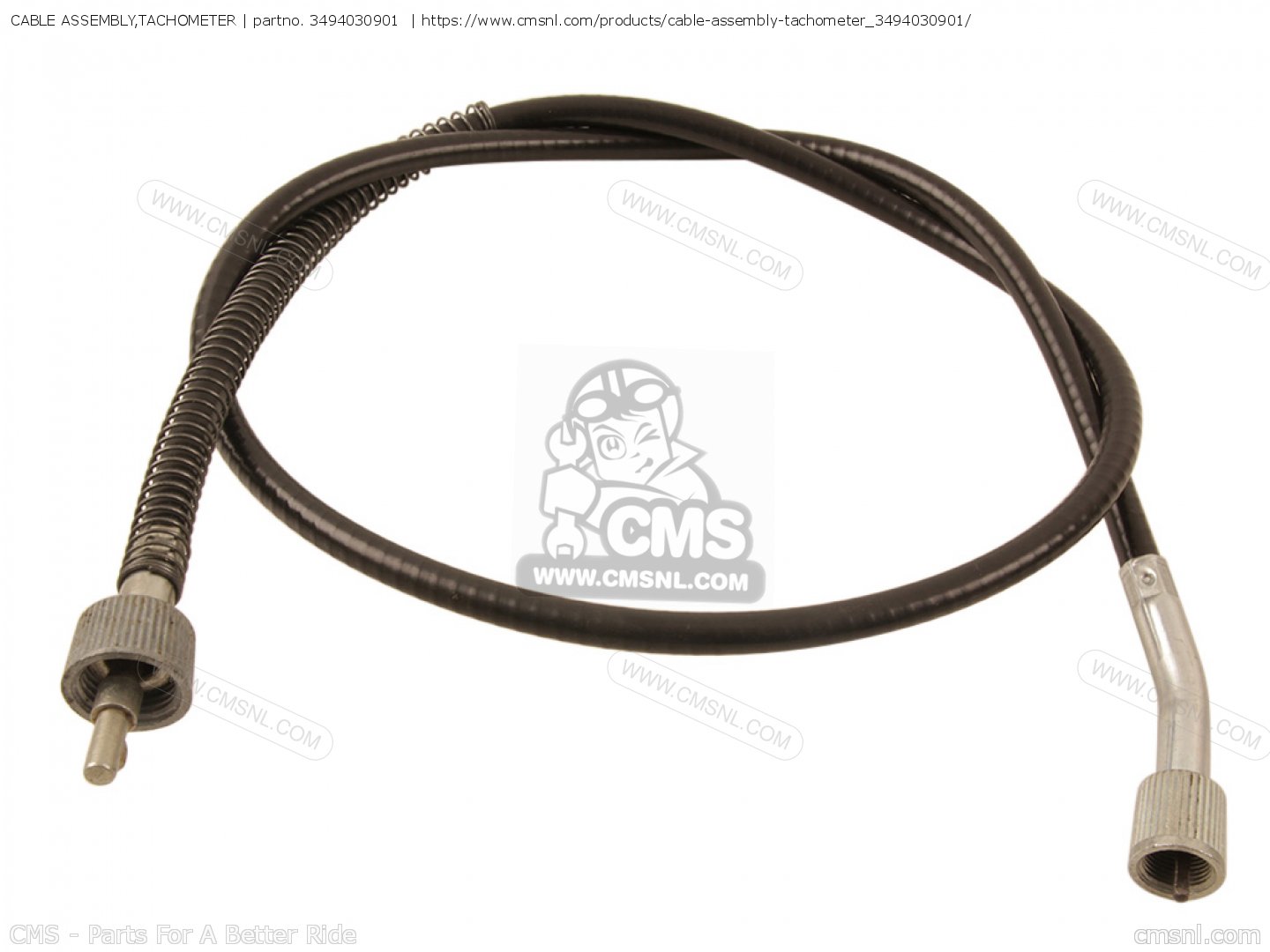 3494030901: CABLE ASSEMBLY,TACHOMETER Suzuki - buy the 34940-30901 at CMSNL