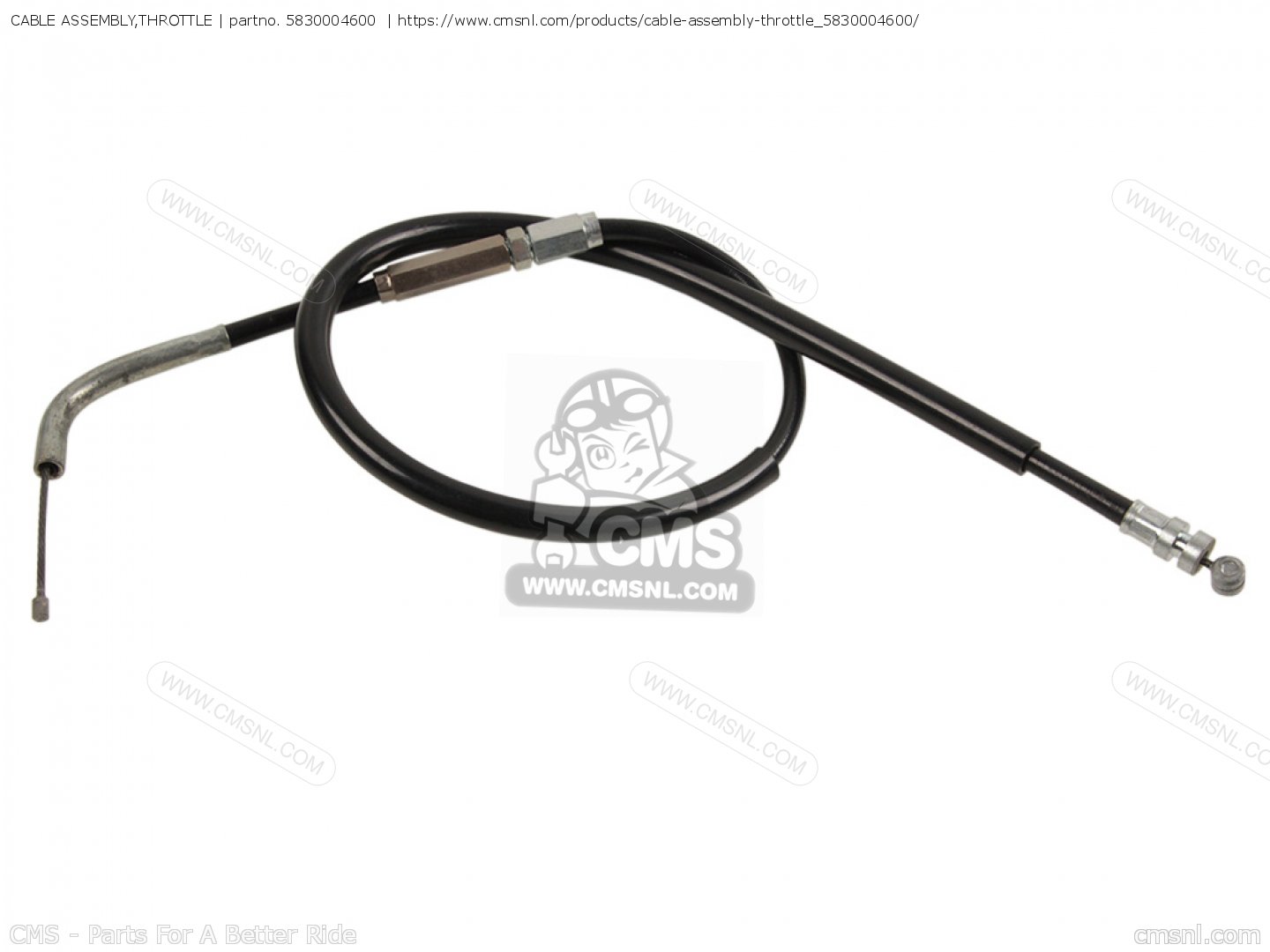 5830004600: CABLE ASSEMBLY,THROTTLE Suzuki - buy the 58300-04600 at CMSNL