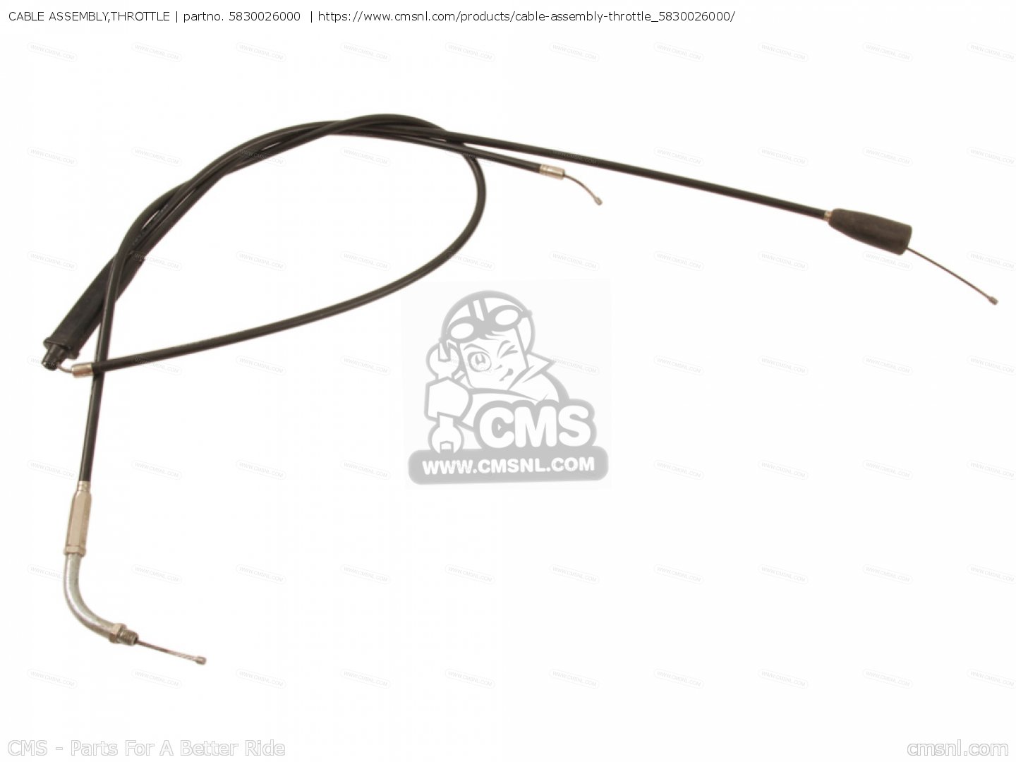 5830026000: CABLE ASSEMBLY,THROTTLE Suzuki - buy the 58300-26000 at CMSNL