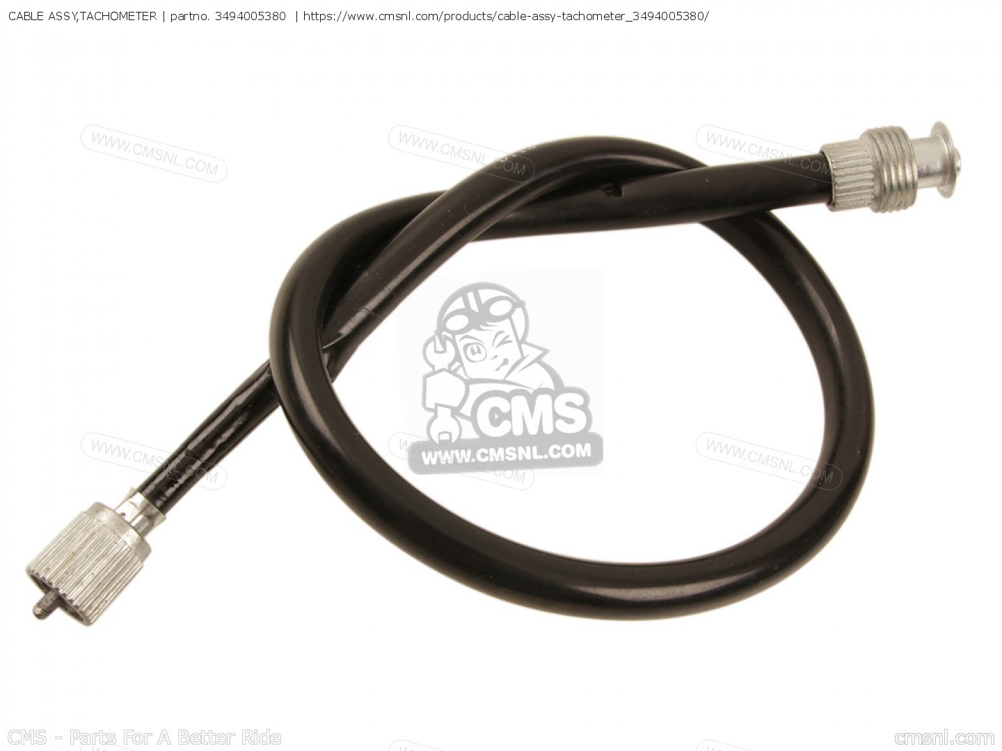 3494005380: CABLE ASSY,TACHOMETER Suzuki - buy the 34940-05380 at CMSNL