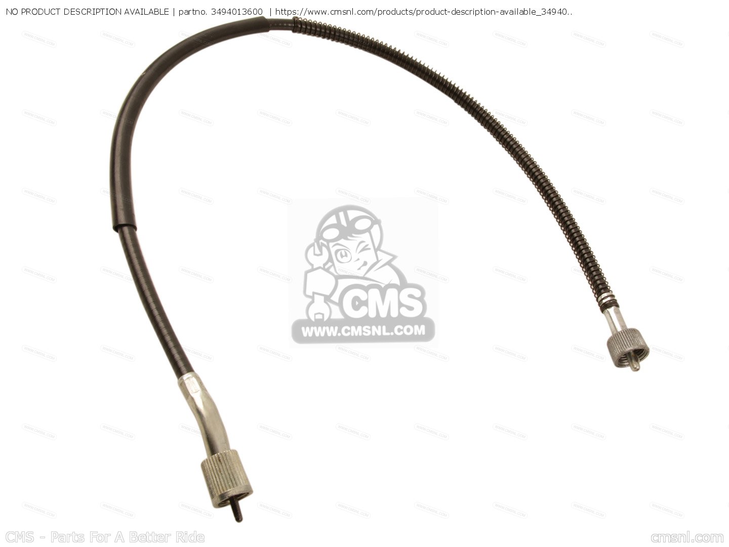 3494013600: CABLE ASSY,TACHOMETER Suzuki - buy the 34940-13600-000 at CMSNL
