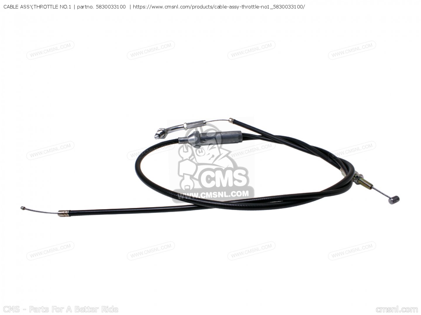 5830033100: CABLE ASSY,THROTTLE NO.1 Suzuki - buy the 58300-33100 at CMSNL