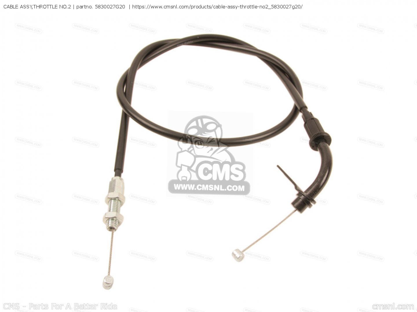 5830027G20: Cable Assy,throttle No.2 Suzuki - buy the 58300-27G20 at CMSNL
