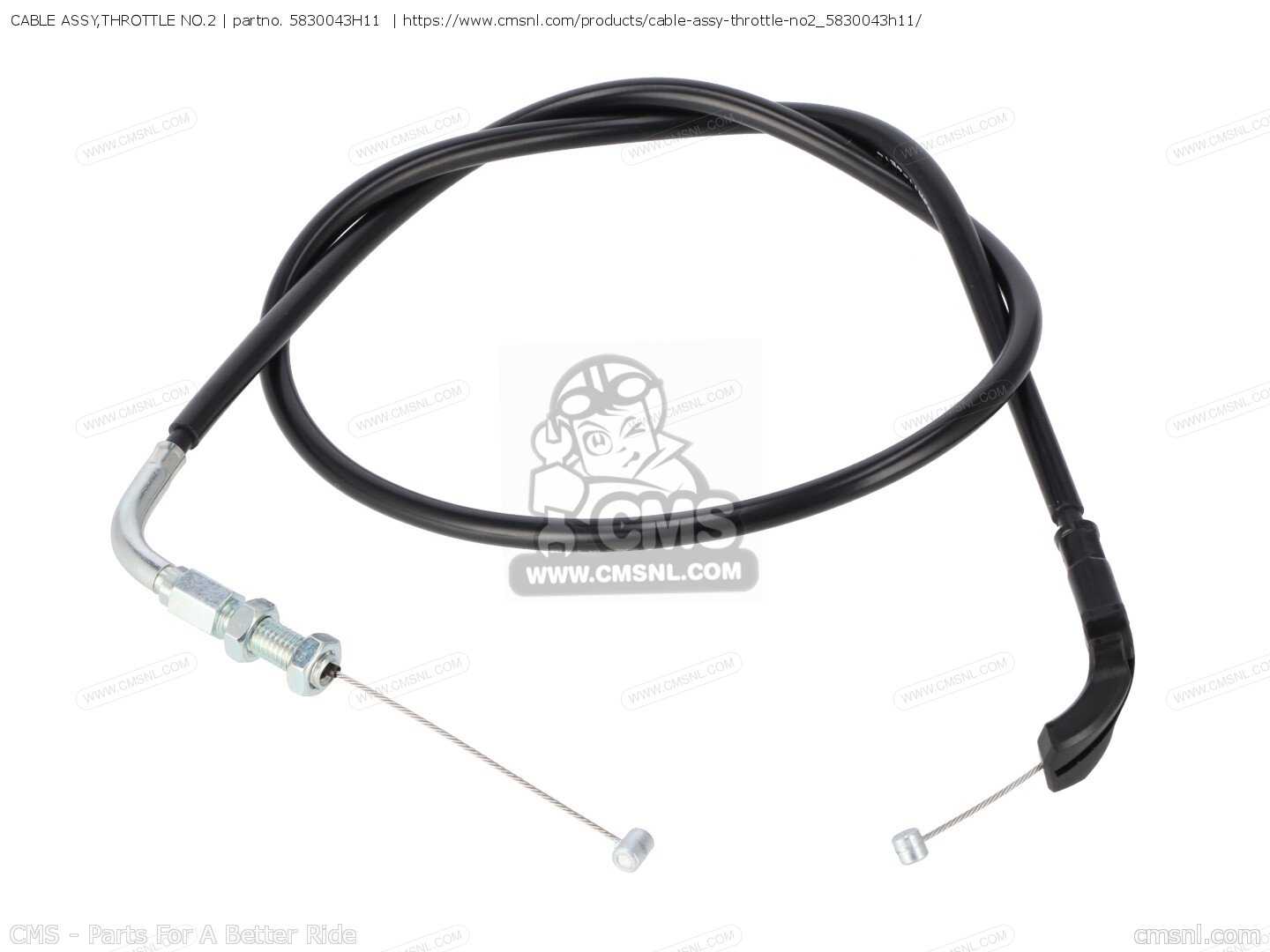 5830043H11: CABLE ASSY,THROTTLE NO.2 Suzuki - buy the 58300-43H11 at CMSNL