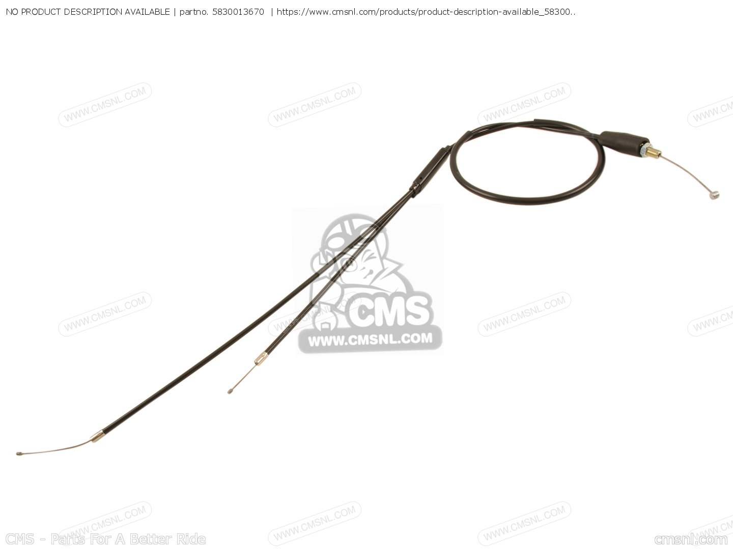 5830013670: CABLE ASSY,THROTTLE Suzuki - buy the 58300-13670-000 at CMSNL