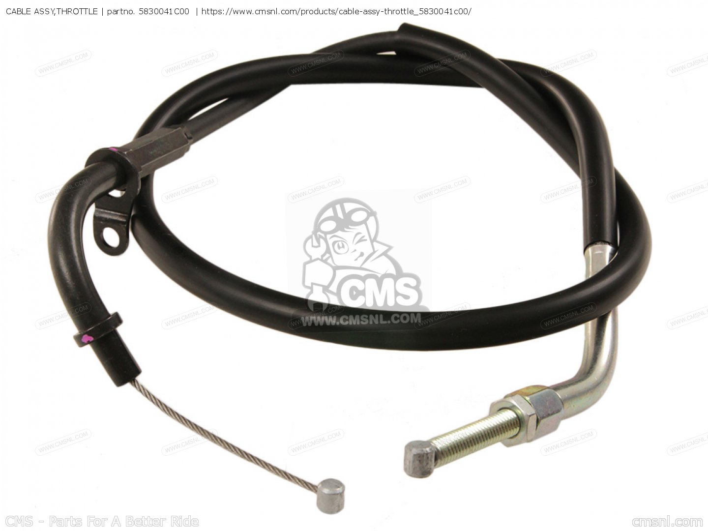 5830041C00: CABLE ASSY,THROTTLE Suzuki - buy the 58300-41C00 at CMSNL