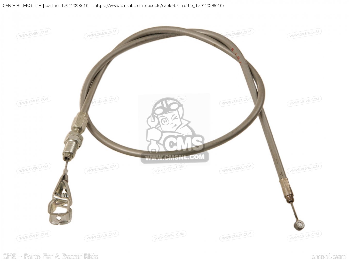CABLE B,THROTTLE for ST70 DAX GENERAL EXPORT TYPE 1 - order at CMSNL CABLE B,THROTTLE for ST70 DAX GENERAL EXPORT TYPE 1 - order at CMSNL