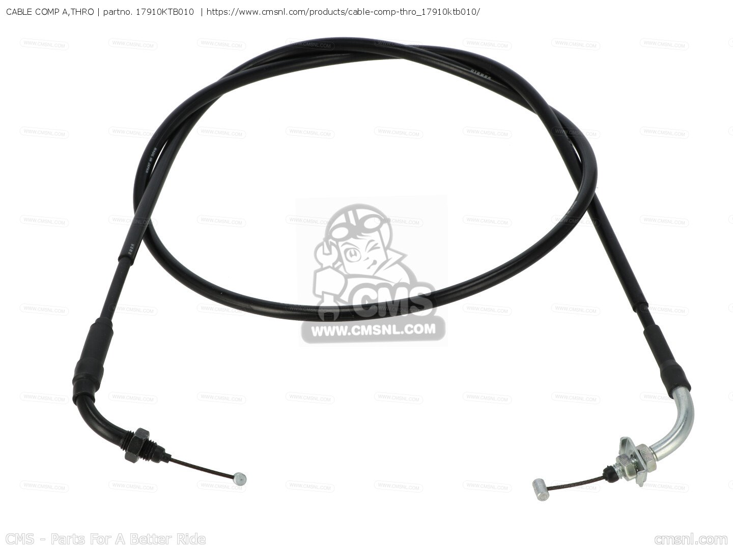 17910KTB010: CABLE COMP A,THRO Honda - buy the 17910-KTB-010 at CMSNL