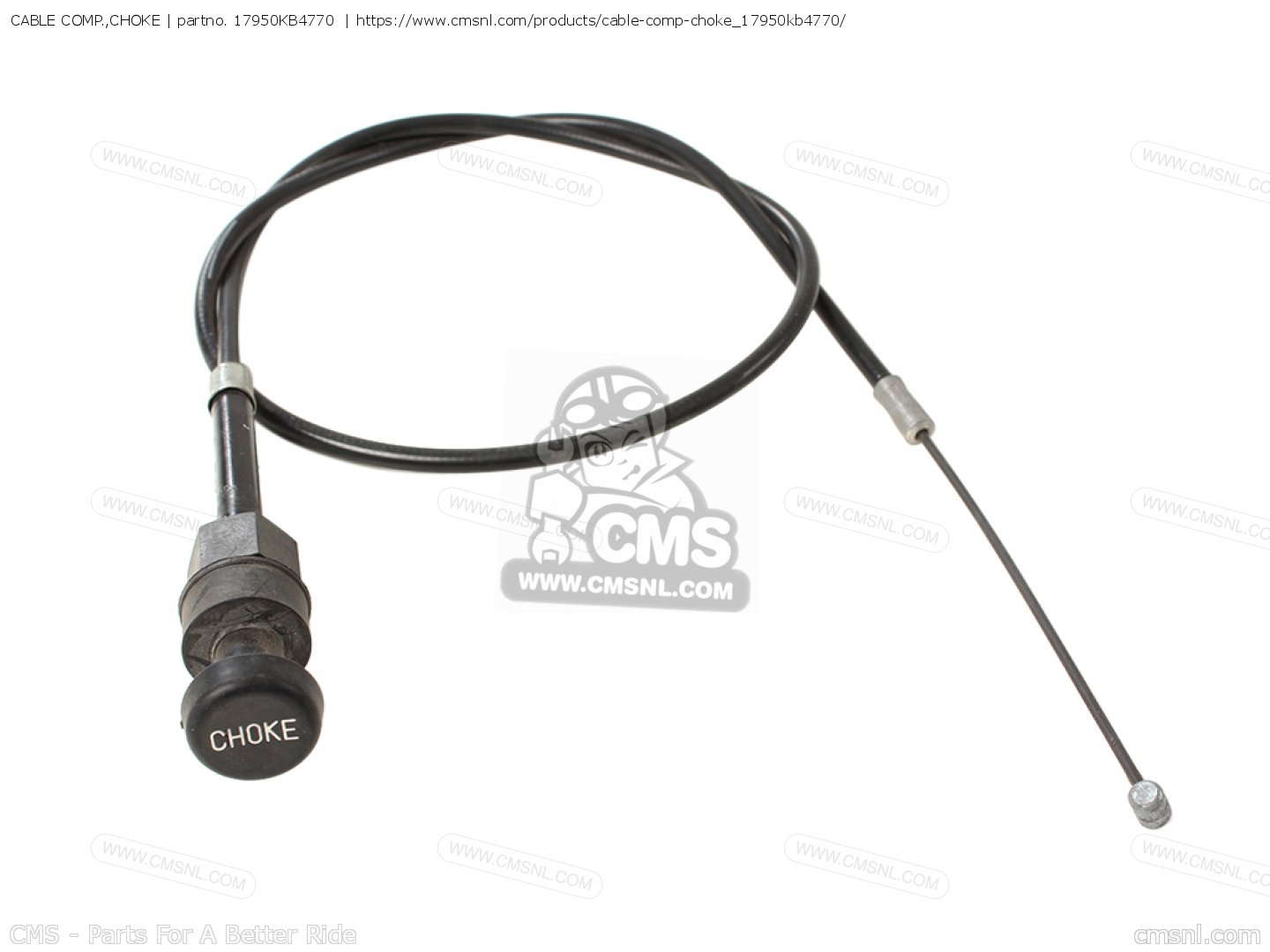 17950KB4770: Cable Comp.,choke Honda - buy the 17950-KB4-770 at CMSNL