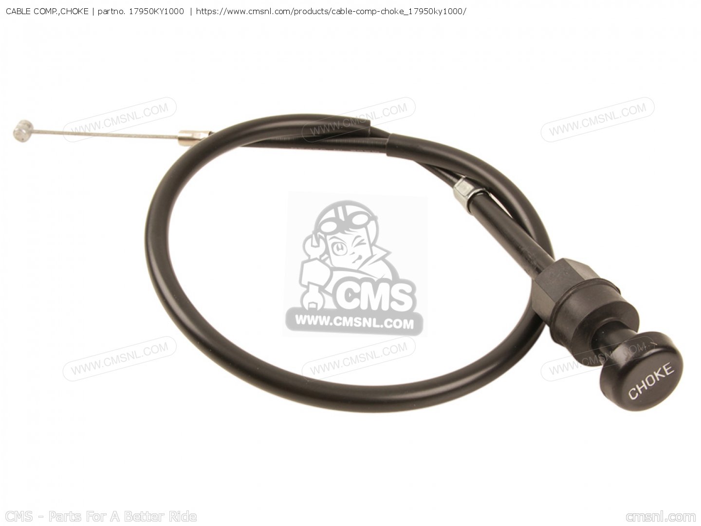 17950KY1000: Cable Comp.,choke Honda - buy the 17950-KY1-000 at CMSNL