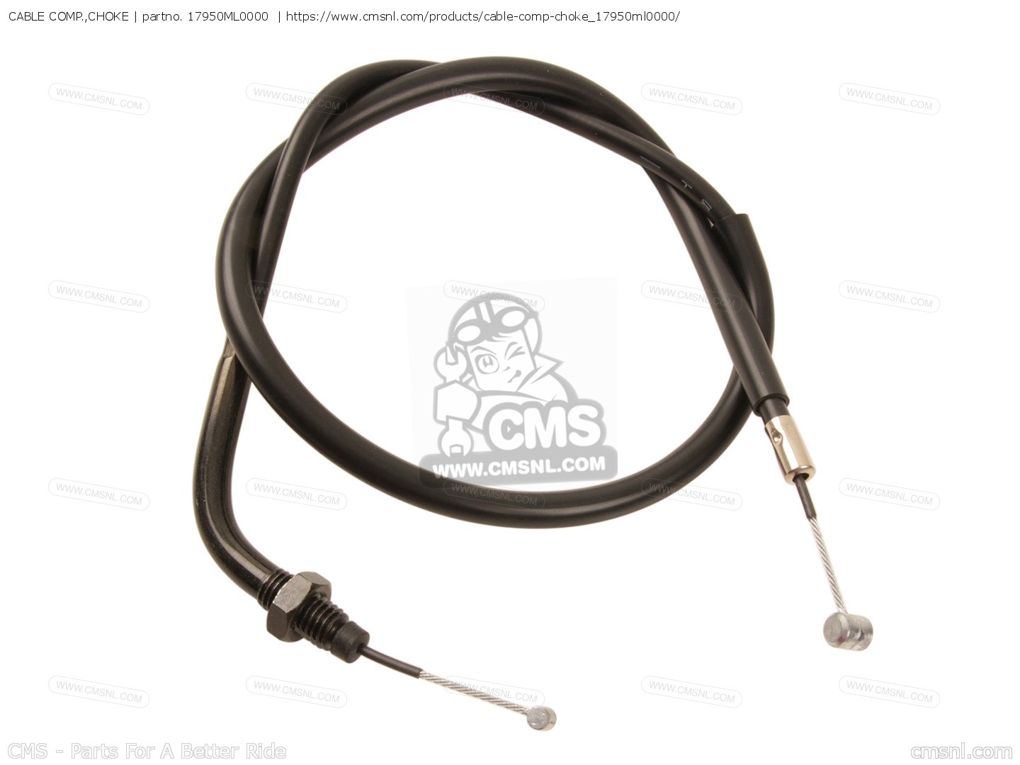 17950ML0000: Cable Comp.,choke Honda - buy the 17950-ML0-000 at CMSNL