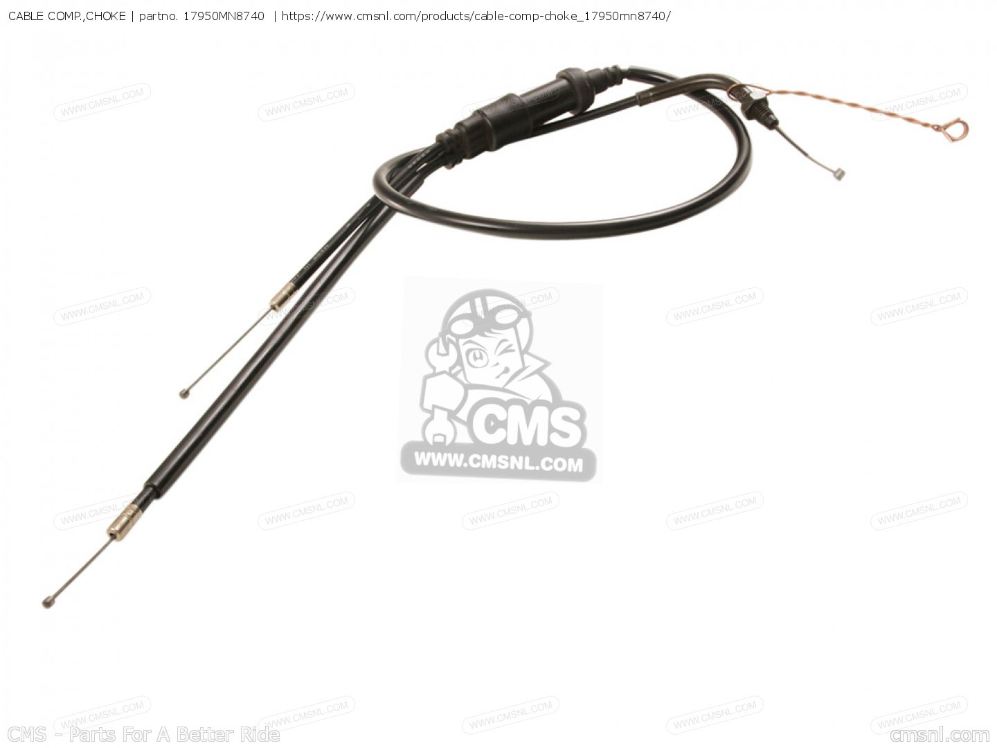 17950MN8740: Cable Comp.,choke Honda - buy the 17950-MN8-740 at CMSNL