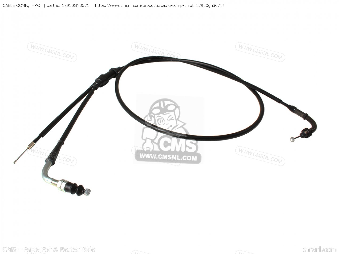 CABLE COMP.,THROT for NH80 AERO 80 1985 (F) USA - order at CMSNL