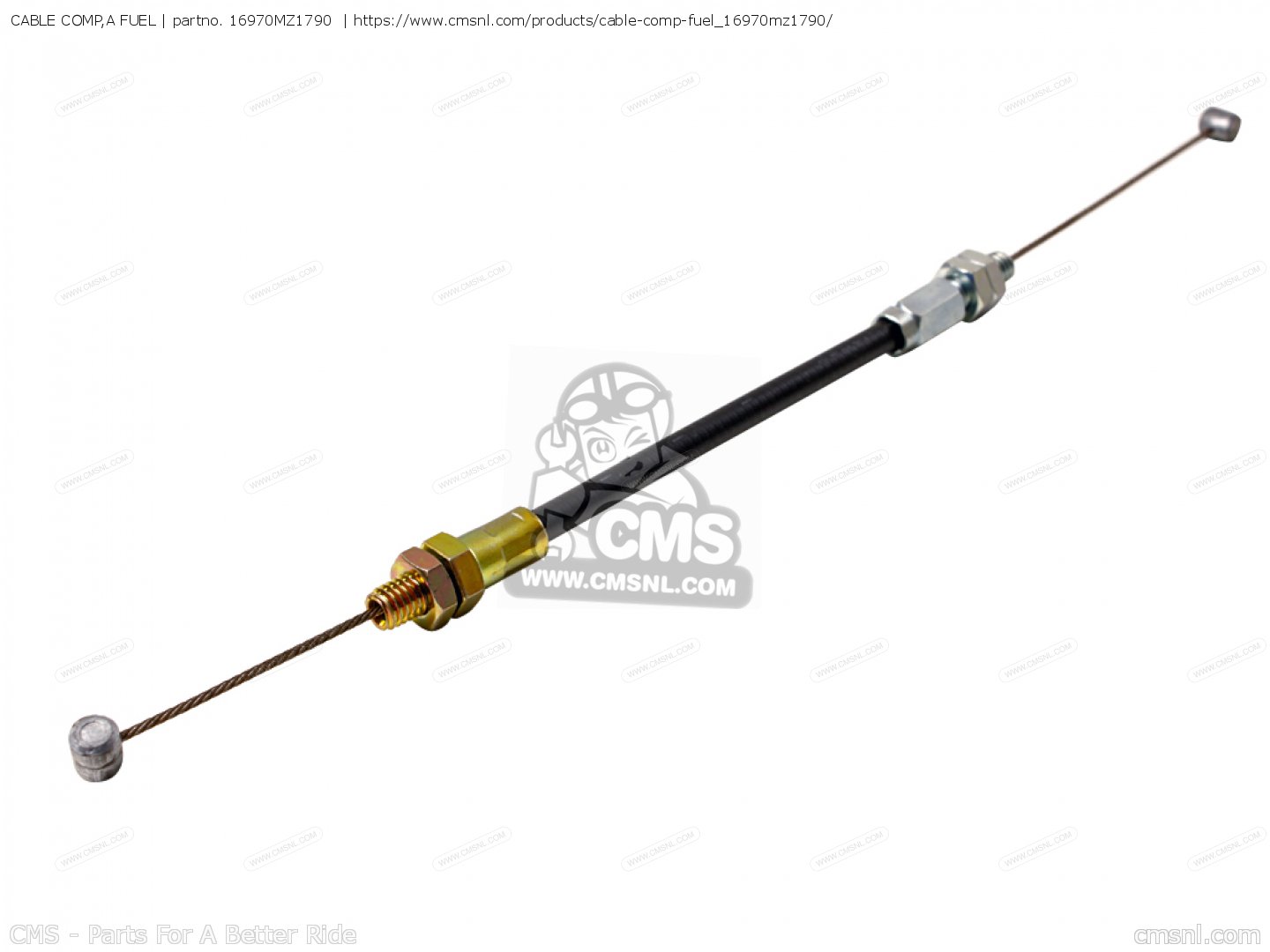 16970MZ1790: CABLE COMP,A FUEL Honda - buy the 16970-MZ1-790 at CMSNL