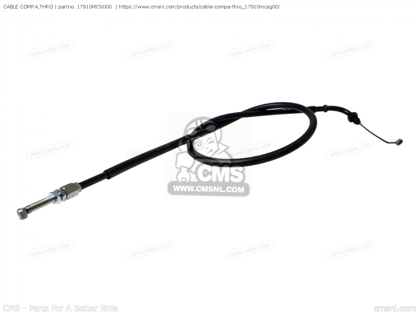 17910-MCS-G00 Cable Comp.a,Thro, 17910MCSG00 Honda - ST1300A, ST1300