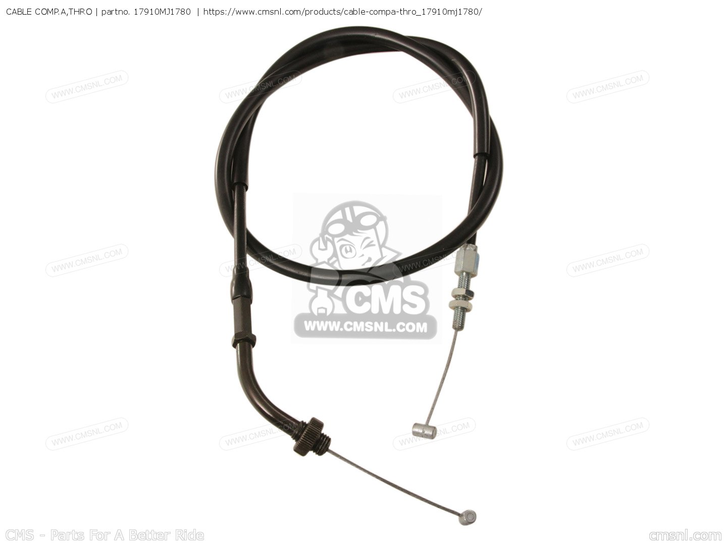 17910MJ1780: CABLE COMP.A,THRO Honda - buy the 17910-MJ1-780 at CMSNL