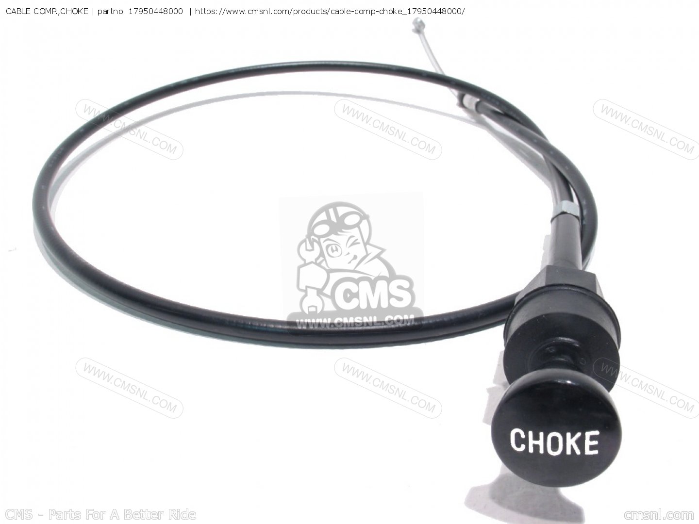 17950448000: CABLE COMP.,CHOKE Honda - buy the 17950-448-000 at CMSNL