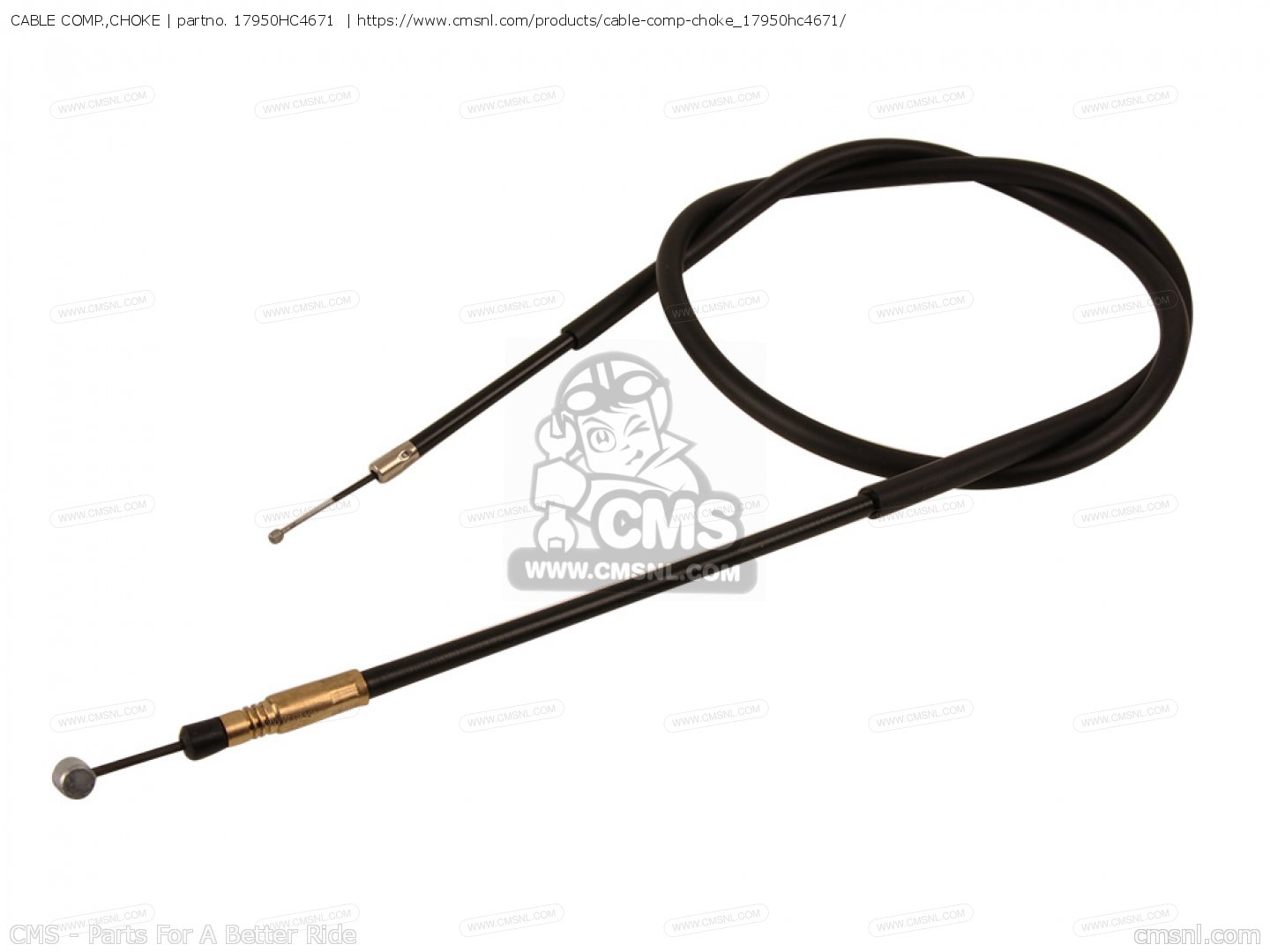 17950HC4671: CABLE COMP.,CHOKE Honda - buy the 17950-HC4-671 at CMSNL