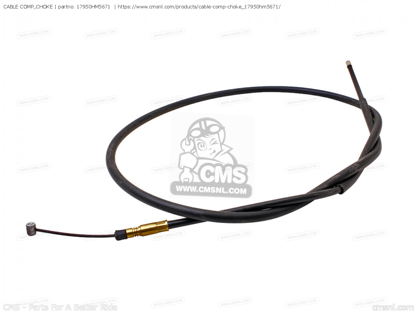 17950HM5671: CABLE COMP.,CHOKE Honda - buy the 17950-HM5-671 at CMSNL