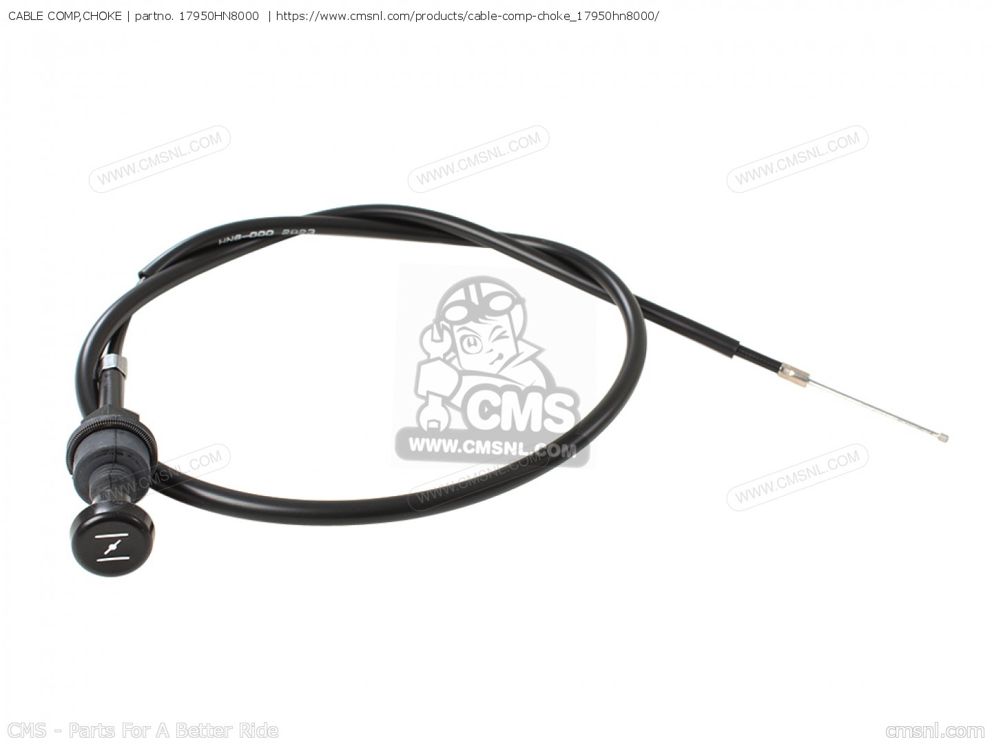 17950HN8000: CABLE COMP,CHOKE Honda - buy the 17950-HN8-000 at CMSNL