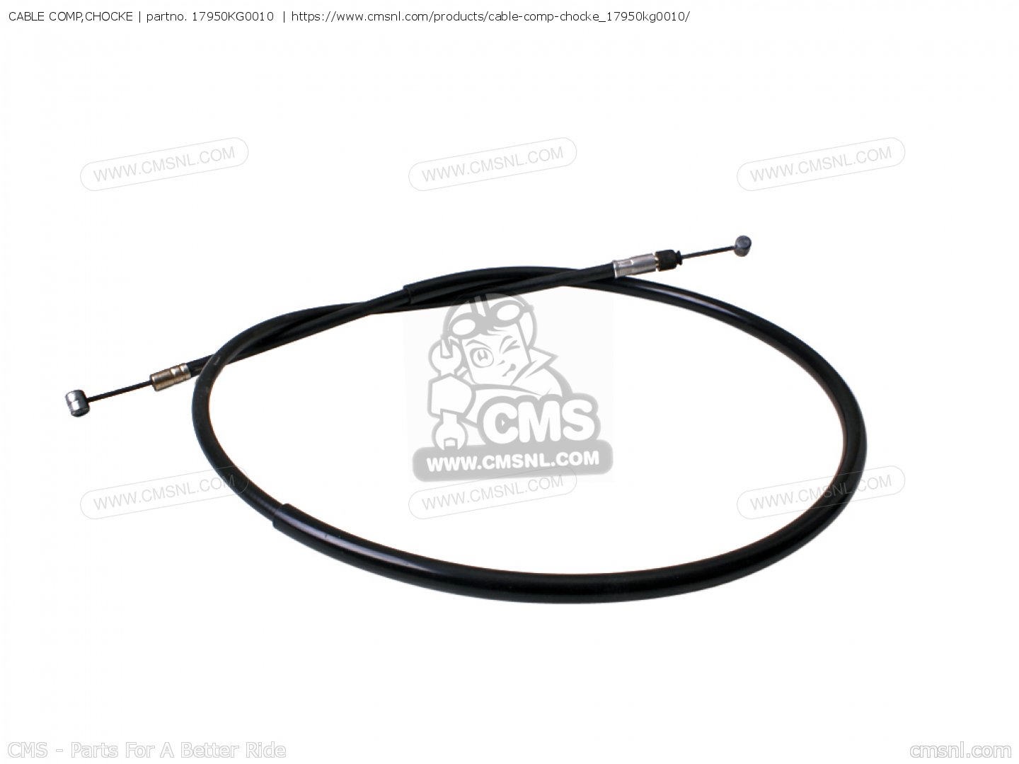 17950KG0010: CABLE COMP,CHOKE Honda - buy the 17950-KG0-010 at CMSNL