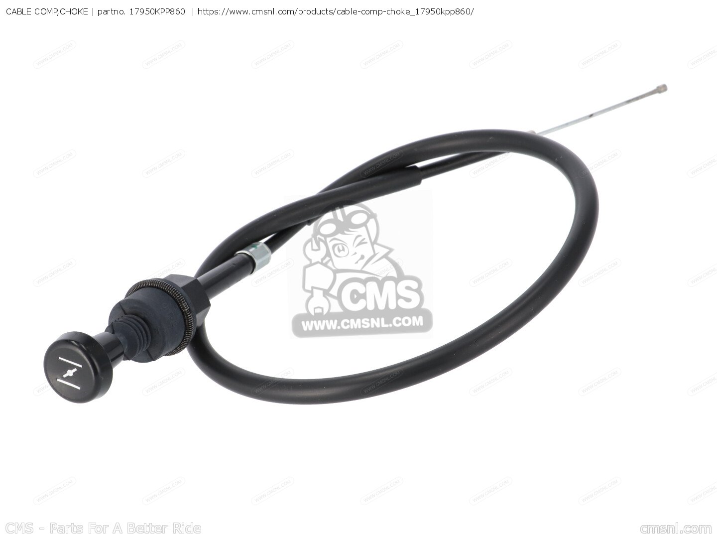 17950KPP860: CABLE COMP,CHOKE Honda - buy the 17950-KPP-860 at CMSNL